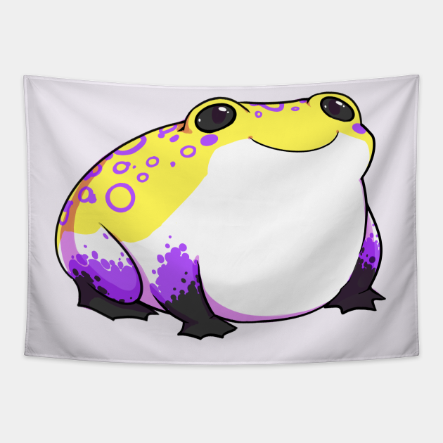 NONBINARY PRIDE FROG - Nonbinary - Tapestry | TeePublic