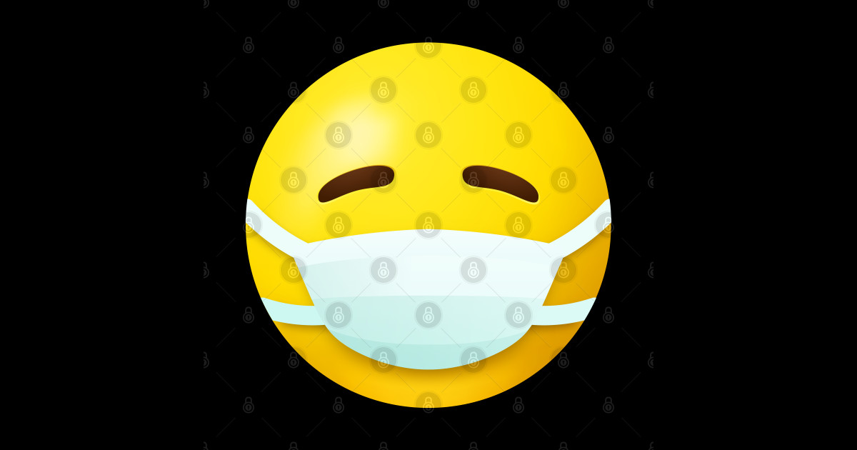 Mask face emoji - Mask Face - Sticker | TeePublic