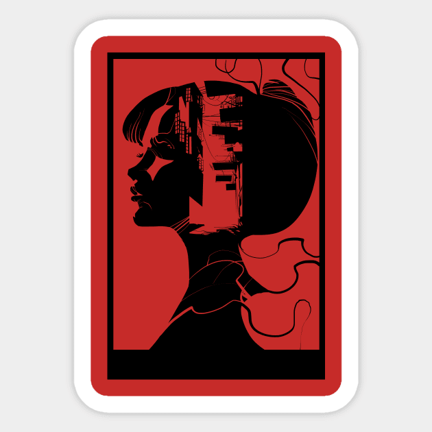 Rue Jules Verne - Cyberpunk - Sticker | TeePublic