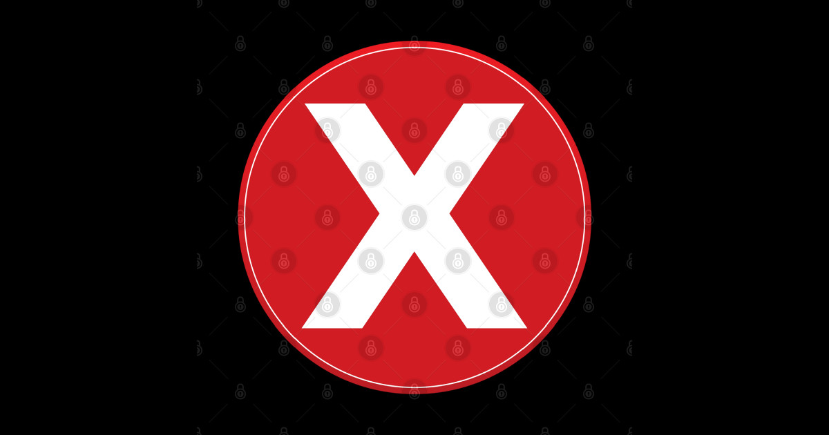 Red X - Red X - Sticker | TeePublic