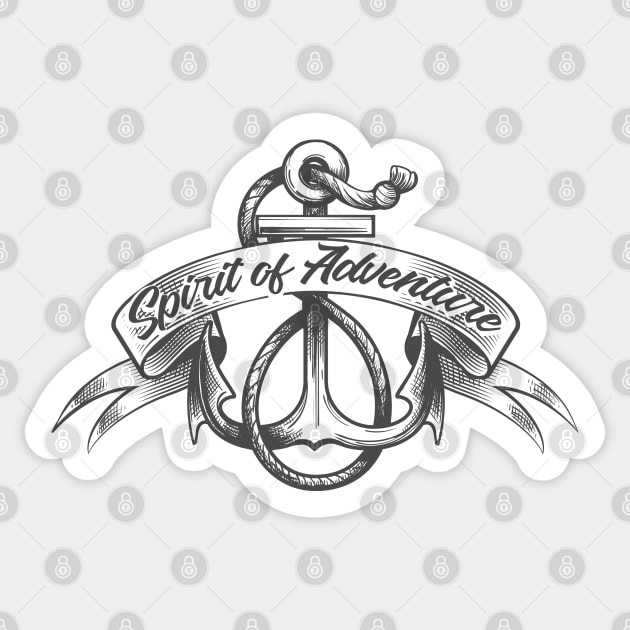 Anchor with Ropes and banner with hand made lettering Spirit of ...