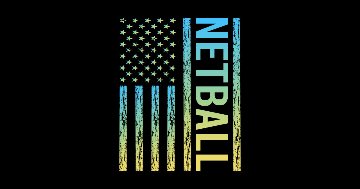 Gradient Flag 02 Netball - Netball - Sticker | TeePublic