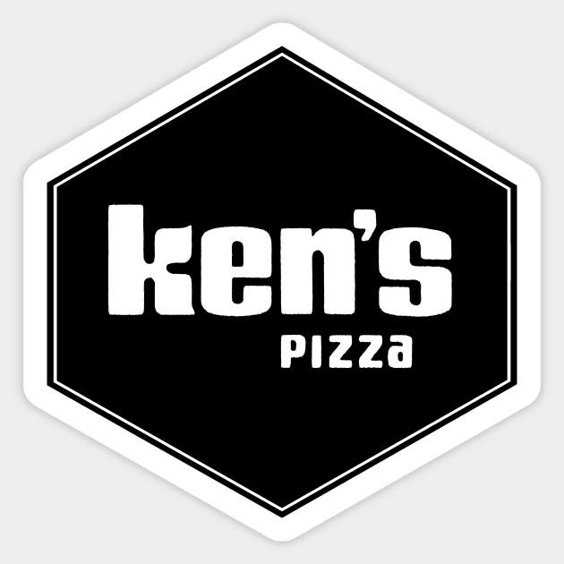 Ken's Pizza Black Logo - Kens Pizza Black Logo - Sticker | TeePublic