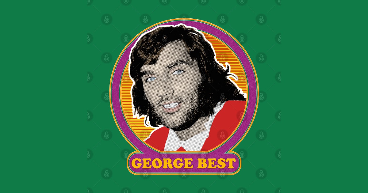 George Best // Retro Style Fan Art Design - Manchester United - T-Shirt ...