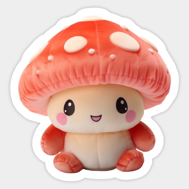 Cute Kawaii Mushroom - Mushroom - Sticker | TeePublic
