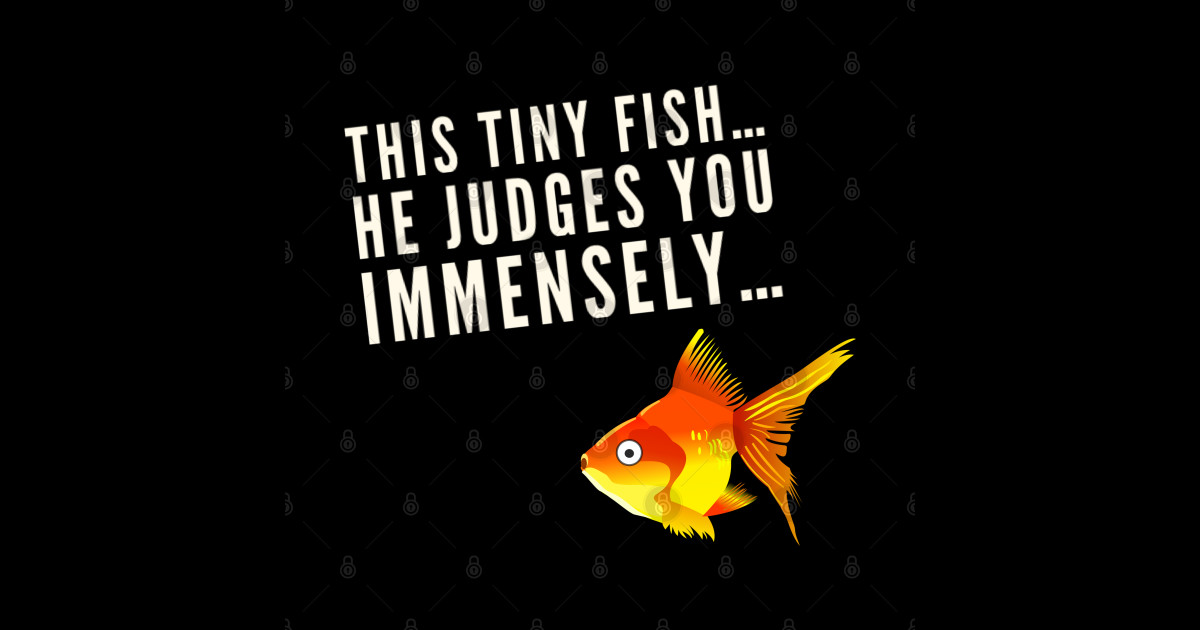 Judging Goldfish - Judging Fish - Sticker | TeePublic