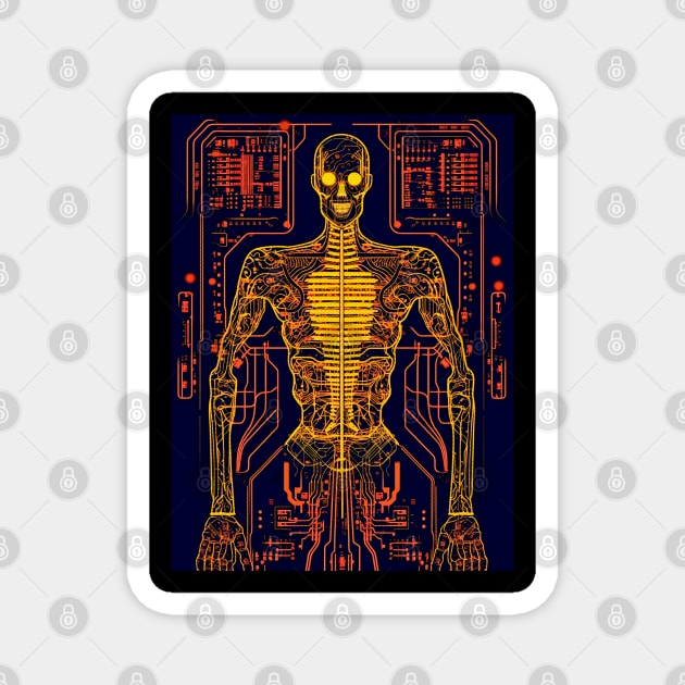 Techno Anatomy - Skeleton - Magnet | TeePublic