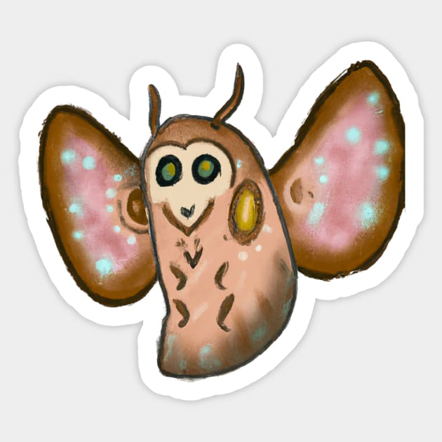 Cute Moth Drawing - Moth - Sticker | TeePublic