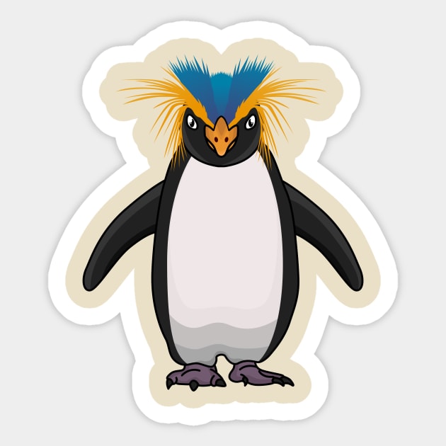 Cute macaroni penguin cartoon illustration - Cute Macaroni Penguin ...