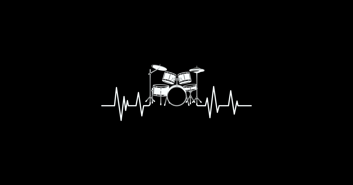 drums heartbeat Drummer lover drummers - Drums Heartbeat - Magnet ...