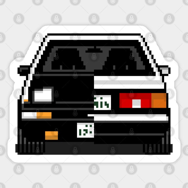 Initial D Toyota Sprinter Trueno AE86 Pixel Art 3 - Initial D - Sticker ...