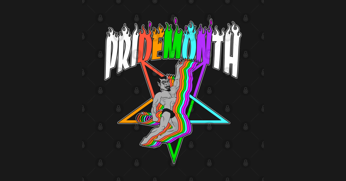 Pride Month Demon - Pride Month - T-Shirt | TeePublic