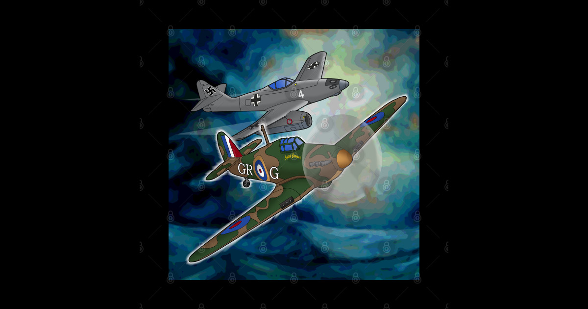 Hawker Hurricane and ME 262 - Hurricane - Sticker | TeePublic