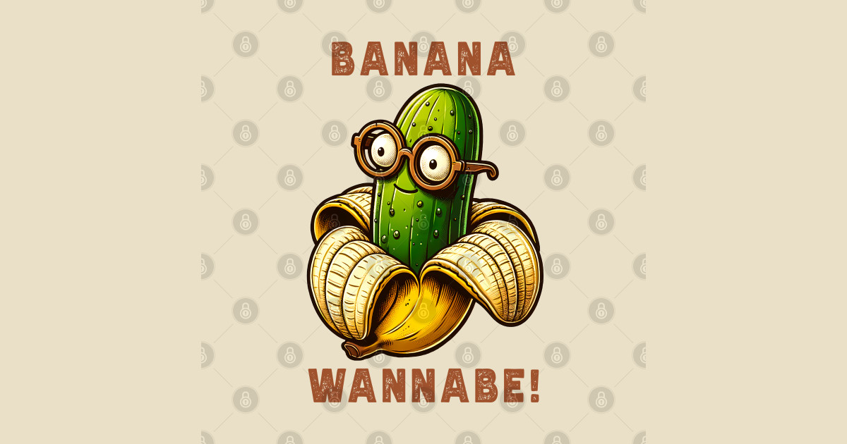 Hilarious Veggie Swap Tee: Cucumber in Banana Costume - Banana Lover ...