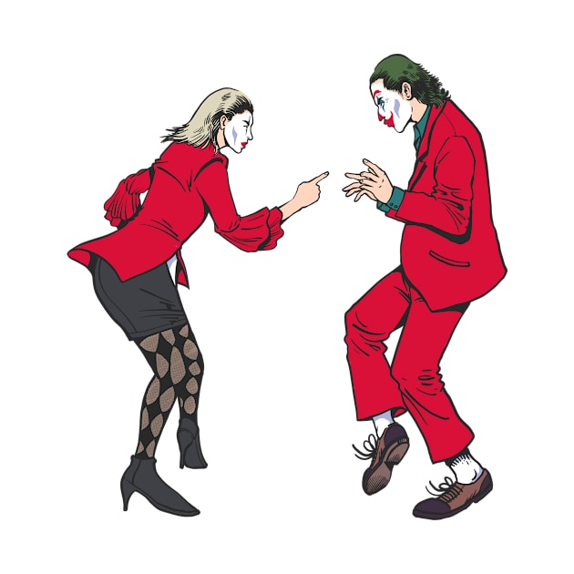 The Pulp of Dancing Jester Couple - Joker And Harley - T-Shirt | TeePublic