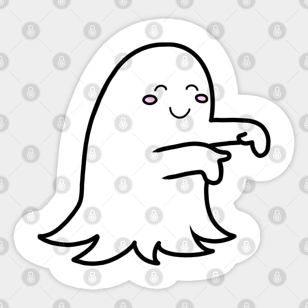 Cute Ghost Need Hug | Playful Ghost - Ghost - Sticker | TeePublic