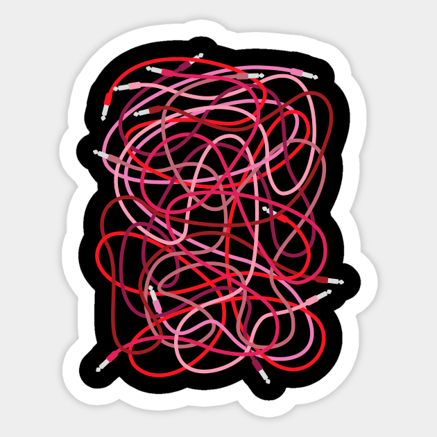 Modular Synth Patch Cables - Synthesizer - Sticker | TeePublic