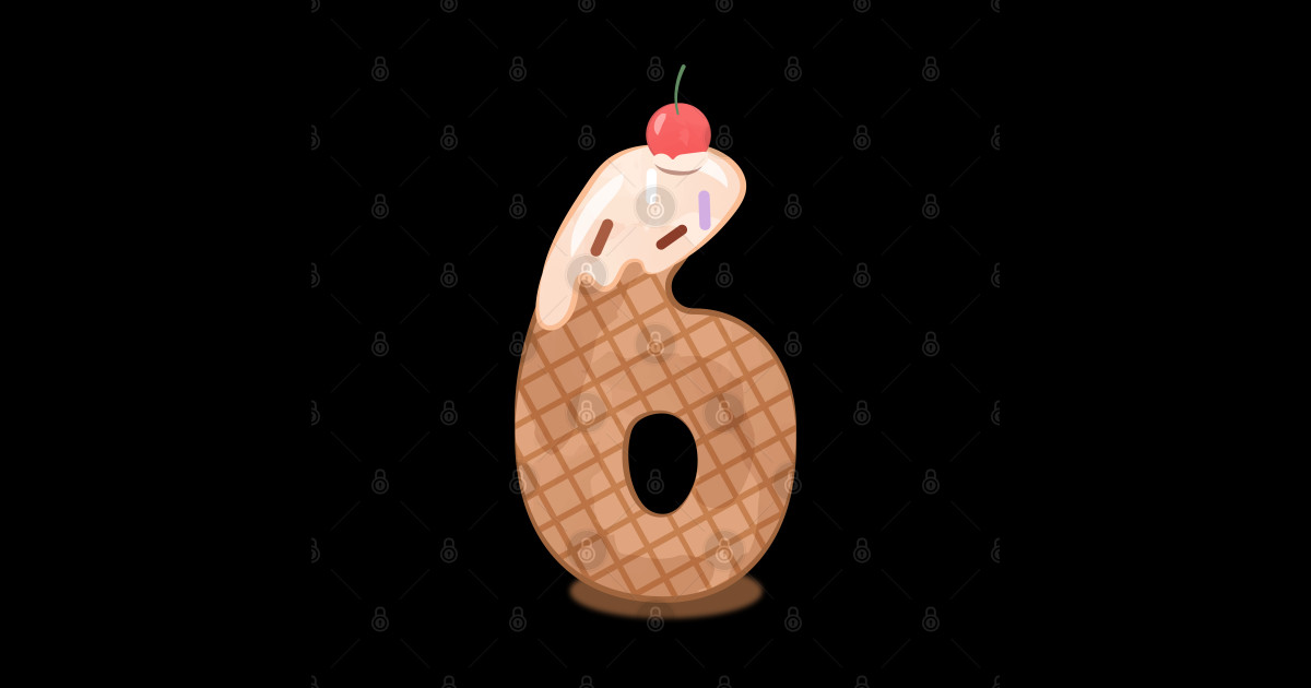 Ice cream number 6 - Ice Cream - Sticker | TeePublic
