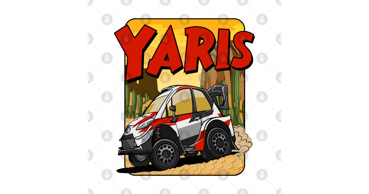 Yaris Gr Rallying Cartoon - Yaris Gr - T-Shirt | TeePublic