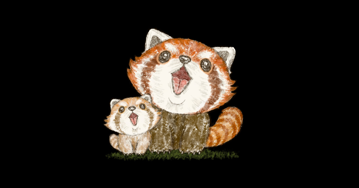 Red panda family singing - Red Panda - Magnet | TeePublic