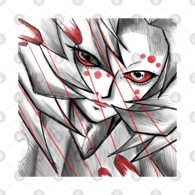 rui the spider demon in kimetsu no yaiba art - Demon Slayer - Mask ...