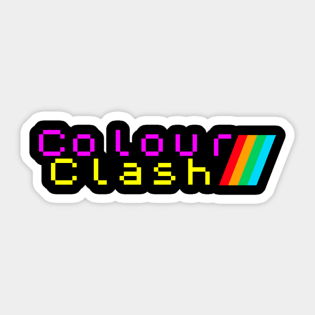 Zx Spectrum Colour Clash - Zx Spectrum - Sticker | TeePublic