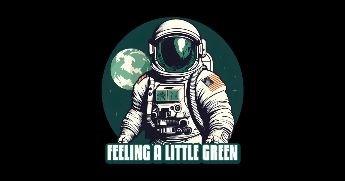 Cartoon Astronaut in Space | Feeling a Little Green - Astronaut Cartoon ...