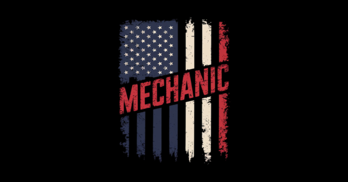 American Flag Mechanic Patriotic Mechanic USA Flag - American Flag ...