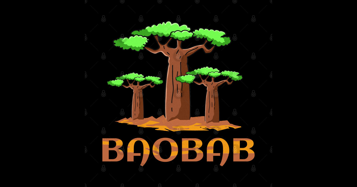 Baobab Upside Down Tree Baobab Madagascar - Baobab Tree - Sticker ...