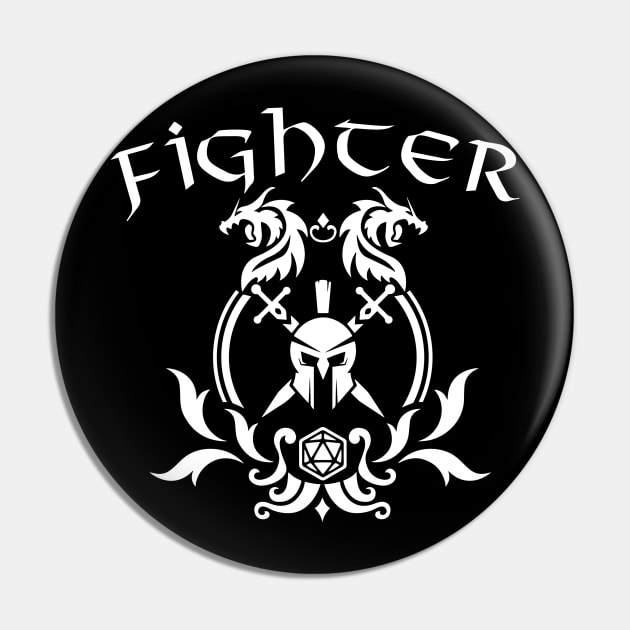 DnD Fighter Symbol Print - Dnd Fighter - Pin | TeePublic