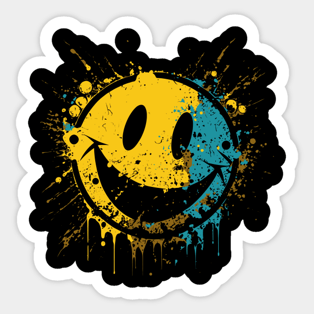 smiley splash - Smiley - Sticker | TeePublic