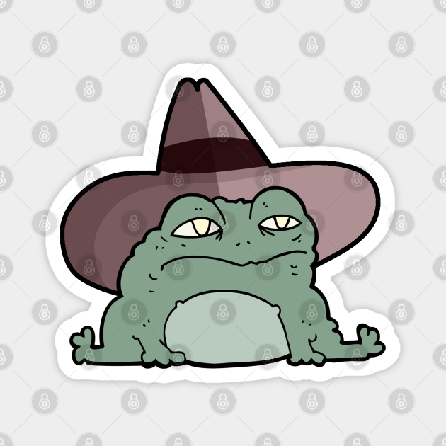 Baby Frog With Cow Hat | Funny Cartoon Cowboy Toad - Frog - Magnet ...