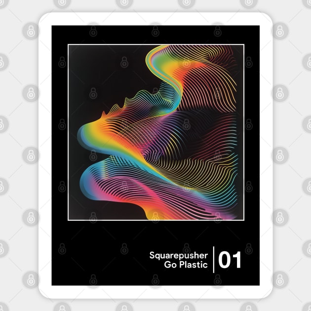 Go Plastic - Minimalist Graphic Artwork Design - Squarepusher - Sticker ...