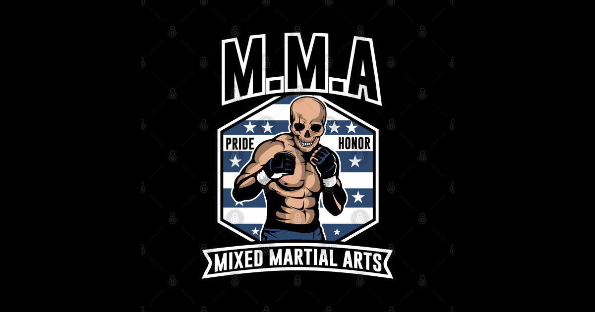 SKULL MMA FULL COLORS - Skull - Sticker | TeePublic