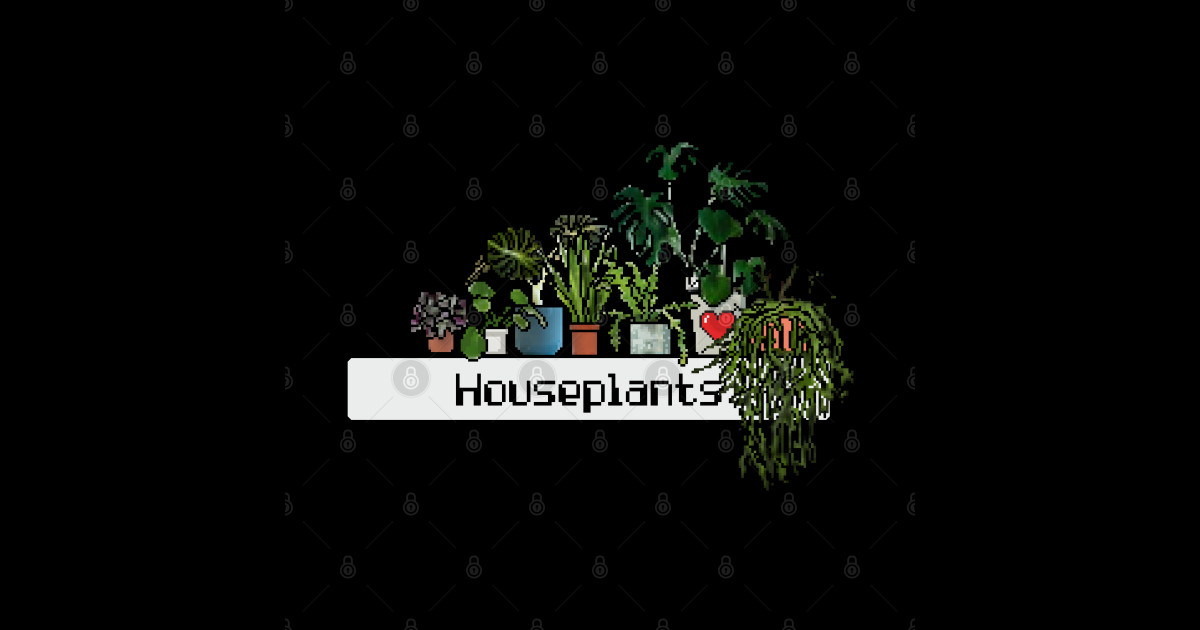 Love houseplants sprite pixel - Houseplant - Sticker | TeePublic