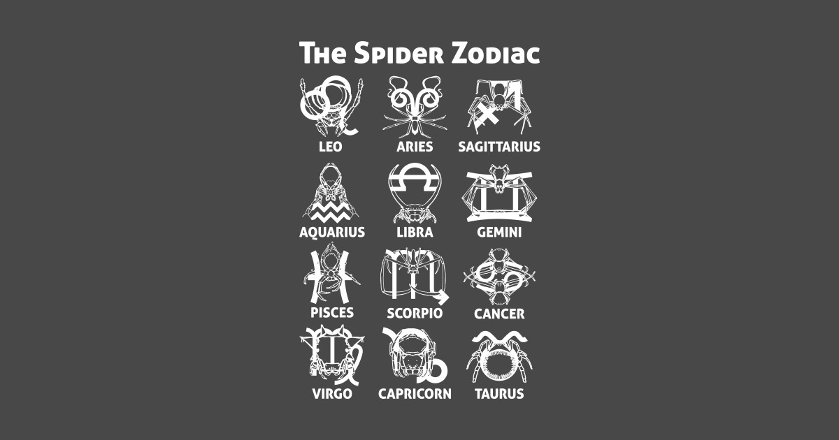 The Spider Zodiac - Astrology Chart - Sticker | TeePublic