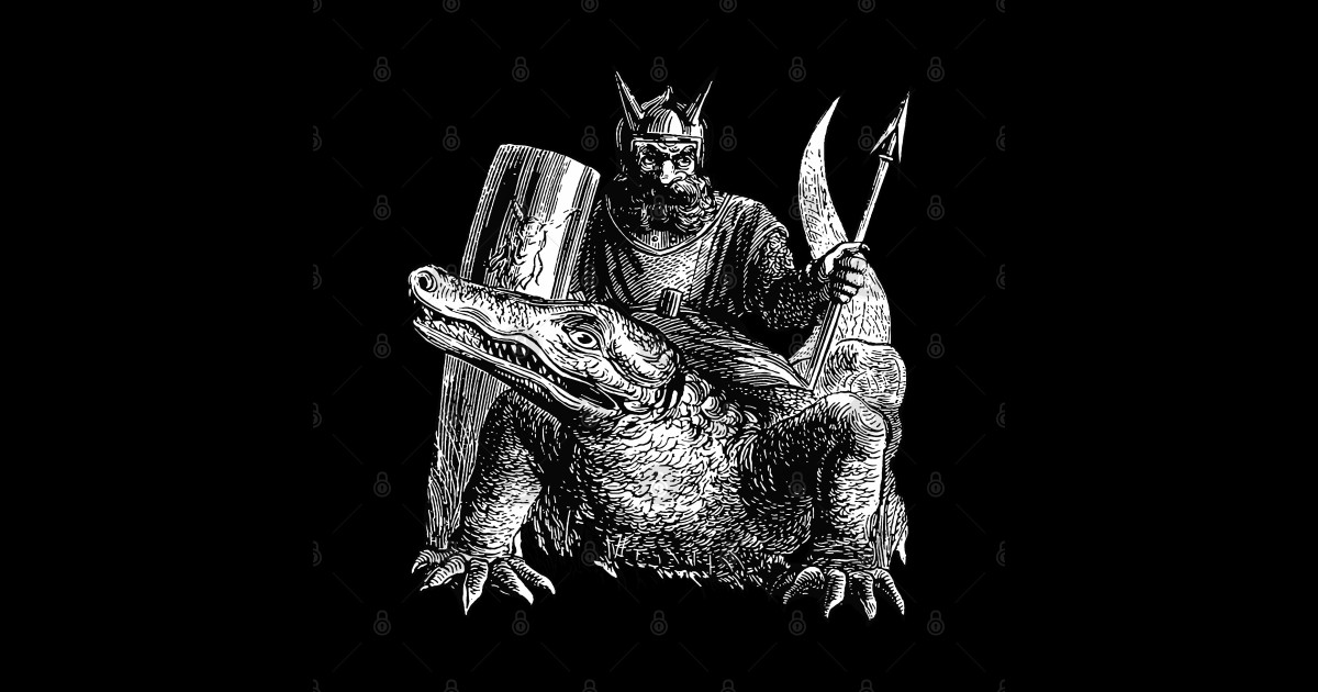 Demon Or Spirit Mounted On A Crocodile Dictionnaire Infernal Cut Out ...