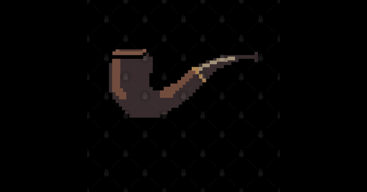THIS IS NOT A PİPE - pixel art - Pipe - Pin | TeePublic