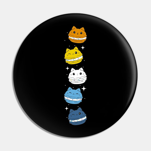 Subtle Aroace Pride Flag Cute Cat Kawaii Macaron - Aroace Pride - Pin ...