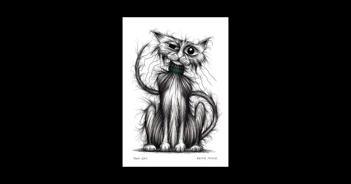 Tom cat - Scruffy - Sticker | TeePublic