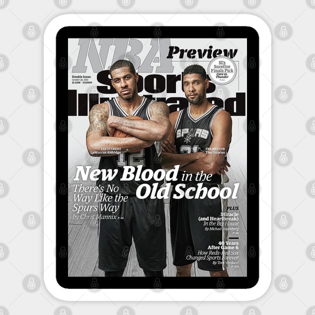LaMarcus Aldrige & Tim Ducan New Blood - Lamarcus Aldrige - Sticker ...