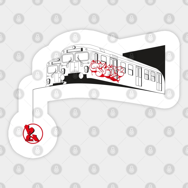 Graffiti Trains - Graffiti Apparel - Sticker | TeePublic
