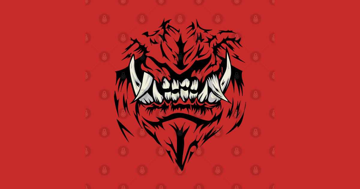 Oni Teeth - Oni Mask - T-Shirt | TeePublic