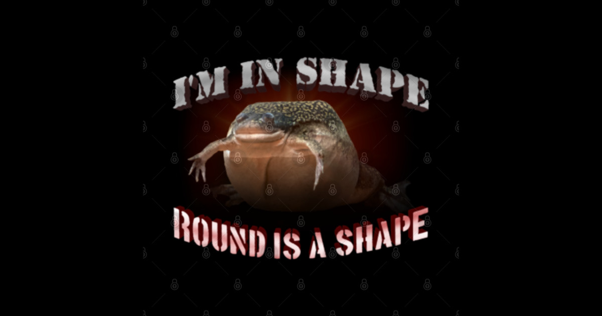 Round is a Shape frog - Round Is A Shape Frog - Sticker | TeePublic
