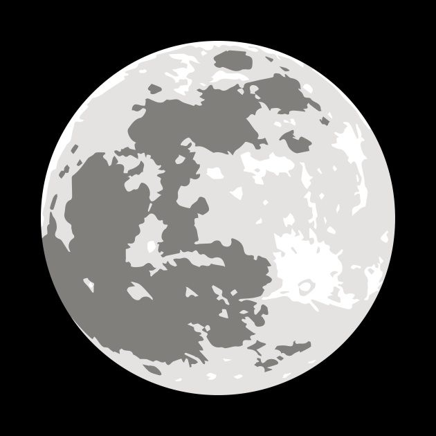 Full Moon Simple Vector Design - Moon - Mug | TeePublic