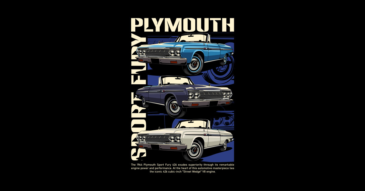 1964 Plymouth Sport Fury Car - 1964 Plymouth Sport Fury Car - Sticker ...