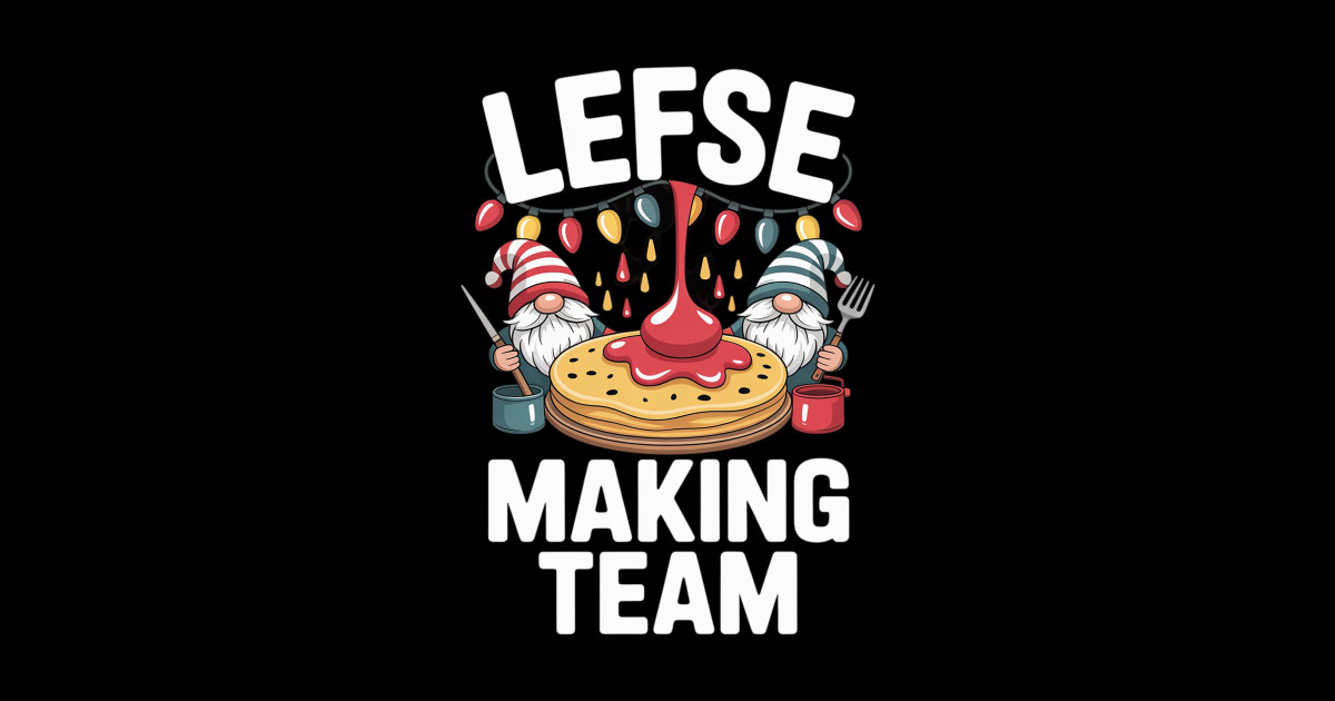 Lefse Rolling Team Christmas Baking Gnomes - Christmas Baking Gnomes ...