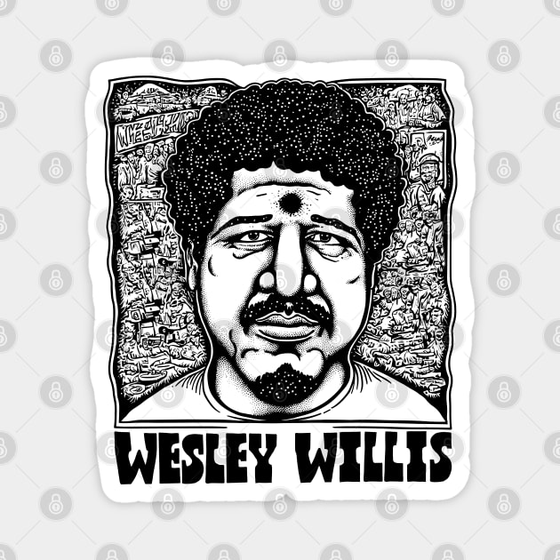Wesley Willis / Retro Style Fan Art Design - Wesley Willis - Magnet ...