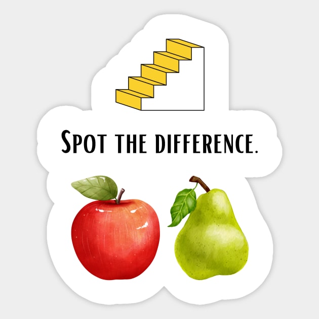 Spot The Difference - British - Sticker | TeePublic