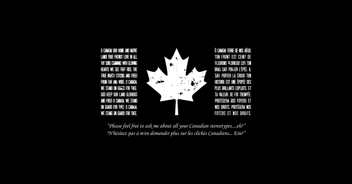 O, Canada (reversed) - Canada Flag - Sticker | TeePublic